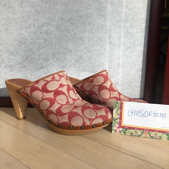 Coach | Shoes | Vintage Cherry Red Coach Clog | Poshmark